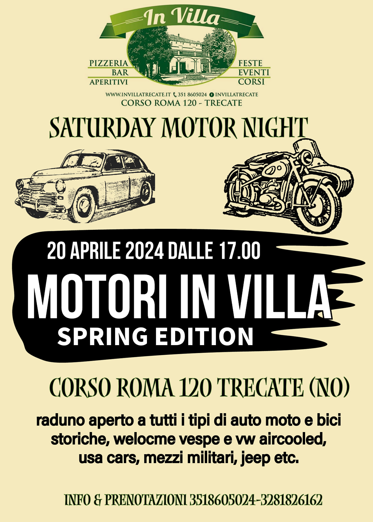 SATURDAY MOTOR NIGHT - MOTORI IN VILLA SPRING EDITION - autoraduni.it ...